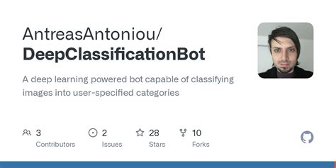 github antreasantoniou deepclassificationbot a deep learning powered bot capable of
