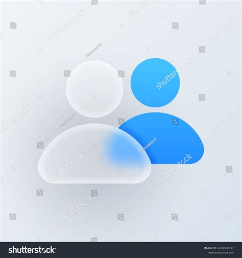 User Gradient Blur Button Glassmorphism 3d Stock Vector Royalty Free
