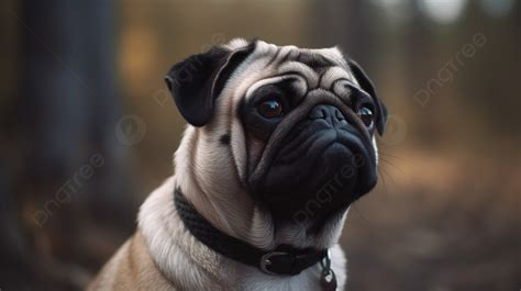 숲을 응시하는 퍼그 강아지의 이미지 개 그림 퍼그 개 이긴 흙 배경 일러스트 및 사진 무료 다운로드 Pngtree