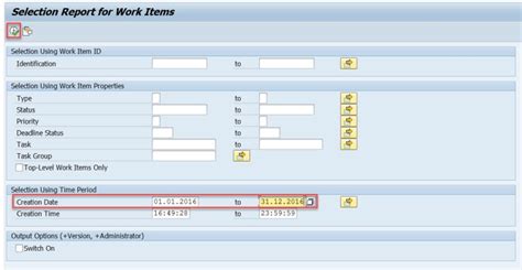 Workflow Work Item List Display Sapcodes
