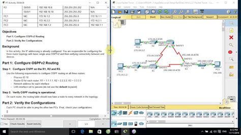 CCNA S2 8 2 2 7 Packet Tracer Configuring OSPFv2 In A Single Area