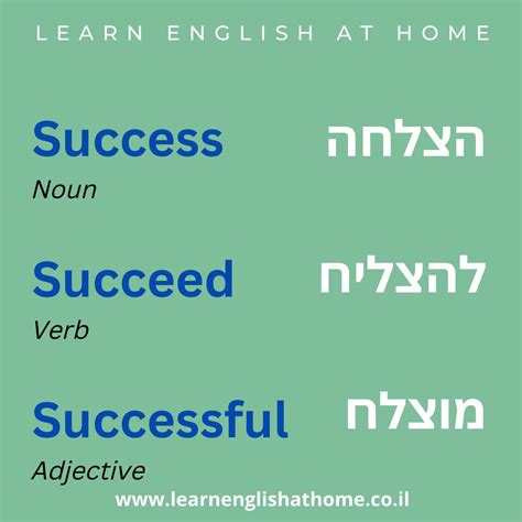 Learn English At Home On Twitter Success Is The Accomplishment Of