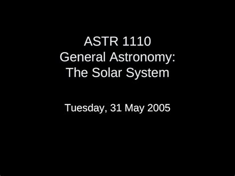 Ppt Astr 1110 General Astronomy The Solar System Dokumentips
