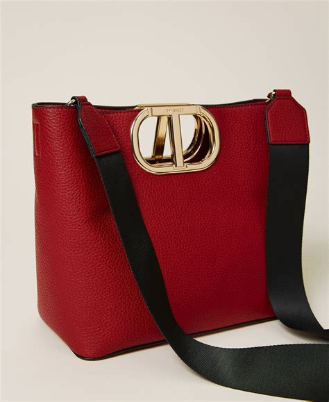 Mittelgroßer Shopper „Lila“ mit Maxi-Logo Frau, Rot | TWINSET Milano
