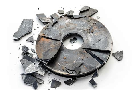 Premium Photo Composition Of Pieces Of Metal And A Broken Disk From A