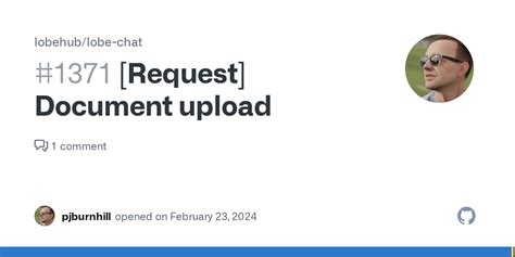 Request Document Upload · Issue 1371 · Lobehublobe Chat · Github