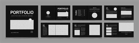 Premium Vector Architecture And Interior Portfolio Design Architecture Portfolio Layout Square