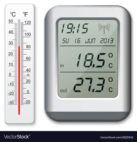 Temperature Gauge Royalty Free Vector Image Vectorstock