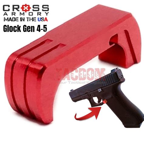 Cross Armory Red Upgrade Performance Kit For Glock Gen 5 Extended Slide Lock Magazine Catch And