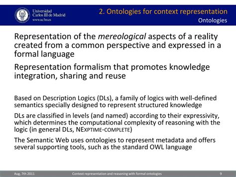 Ppt Context Representation And Reasoning With Formal Ontologies