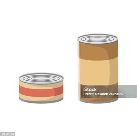 다채로운 금속 깡통 벡터 일러스트 레이 션 흰색 배경에 고립 수프에 대한 스톡 벡터 아트 및 기타 이미지 수프 캔 통 용기 Istock