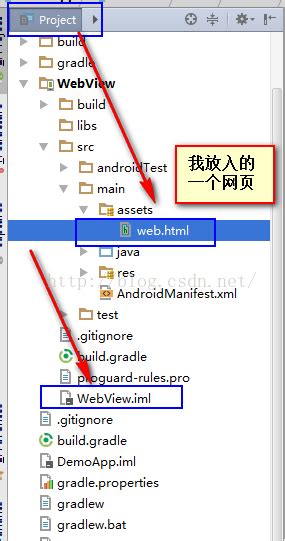 Android Studio创建assets目录并且利用webview加载其html（by 星空武哥）android Assets的网页入参