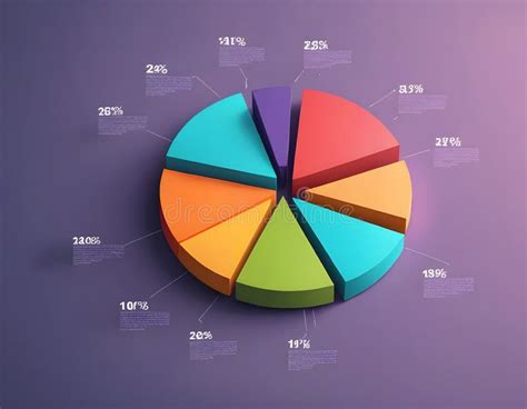 Minimal Pastel Pie Chart With Different Segments Representing Abstract