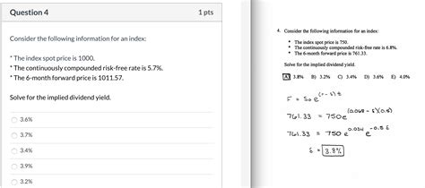 Solved Question 4 1 Pts 4 Consider The Following