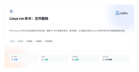 Linux 删除文件 Linux Rm 命令 Labex Linux 删除文件 Linux Rm 命令 Labex