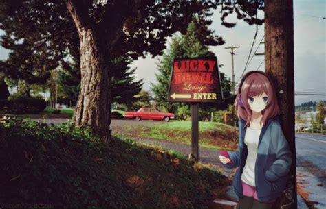 Аниме на реальном фоне фото и картинки Abrakadabra Fun