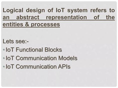 Iot Logical Design Pptx