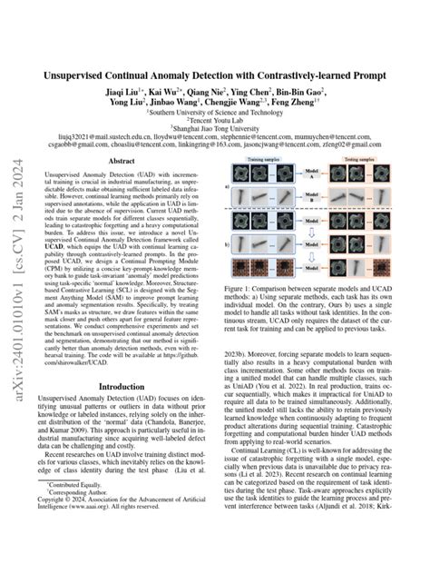 Unsupervised Continual Anomaly Detection With Contrastively Learned Prompt Pdf