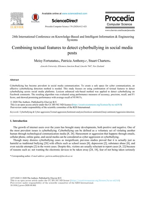pdf combining textual features to detect cyberbullying in social media posts