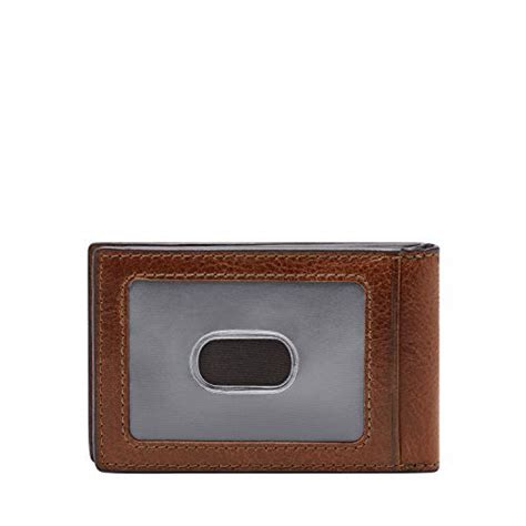 Fossil Mens Andrew Leather Slim Minimalist Magnetic