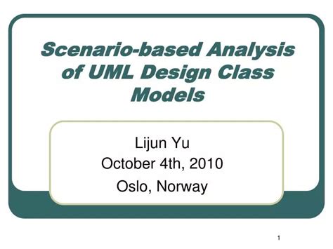 ppt scenario based analysis of uml design class models powerpoint
