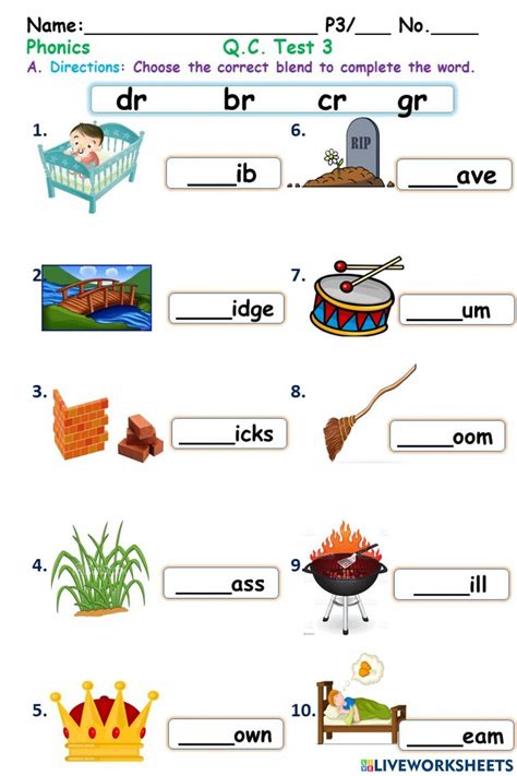 Dr Cr Br And Gr Consonant Blends Worksheet Blends Worksheets Kindergarten Worksheets
