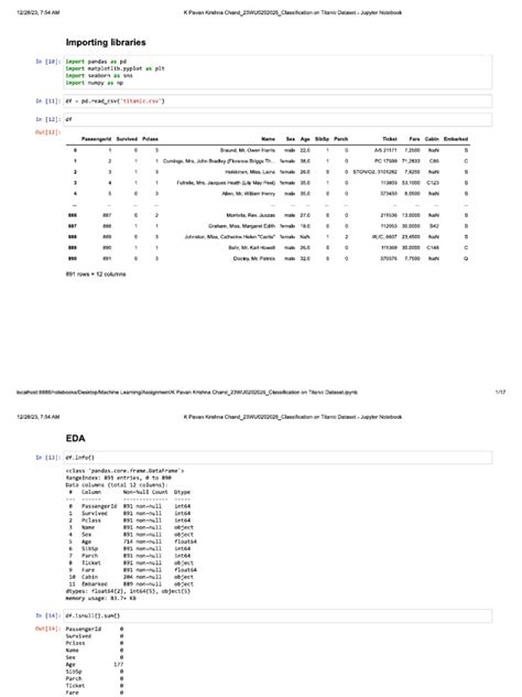 Classification On Titanic Dataset Pdf