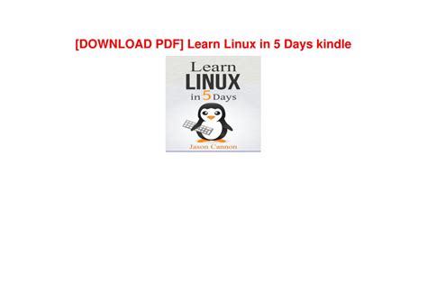 Ppt ⚡download Pdf⚡ Learn Linux In 5 Days Kindle Powerpoint Presentation Id12077581