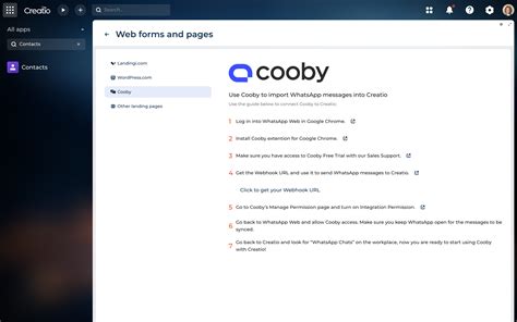 Cooby Whatsapp Integration Creatio Marketplace