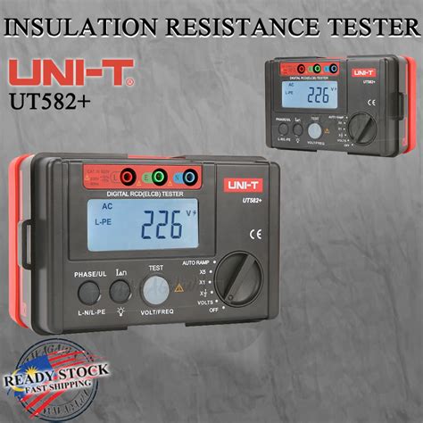 UNI T UT582 DIGITAL RCD TESTER ELCB TESTER AUTO RAMP LEAKAGE CIRCUIT BREAKER METER WITH MIS
