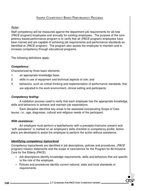 Sample Competency Based Performance Program Pdf Competence Human