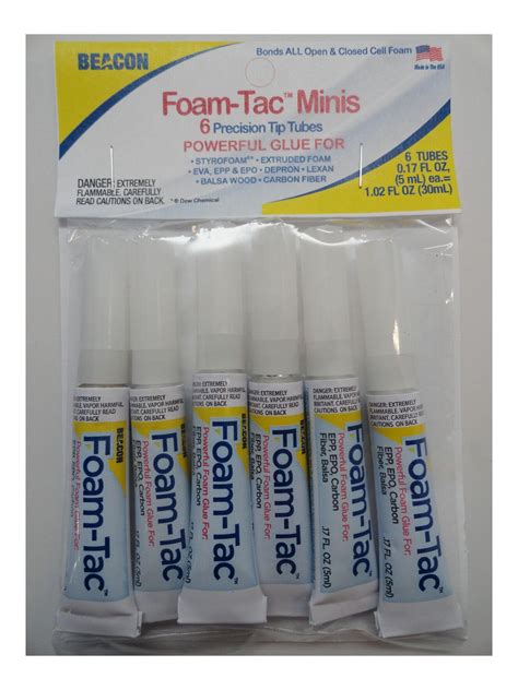 Buy Hobby Collect Kit Glue 6 Pack Great For Epp Epo Depron Foam For Foam Tac Minis Foam