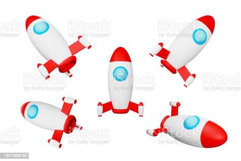 클리핑 경로가 포함된 흰색 배경에서 로켓의 여러 뷰를 수집합니다 3d 렌더 일러스트레이션 로켓에 대한 스톡 사진 및 기타 이미지 로켓 시점 점에 의한 원근감 Istock