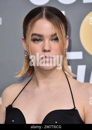 Milly Alcock Arrives At The 80th Annual Golden Globe Awards At The Beverly Hilton Hotel On