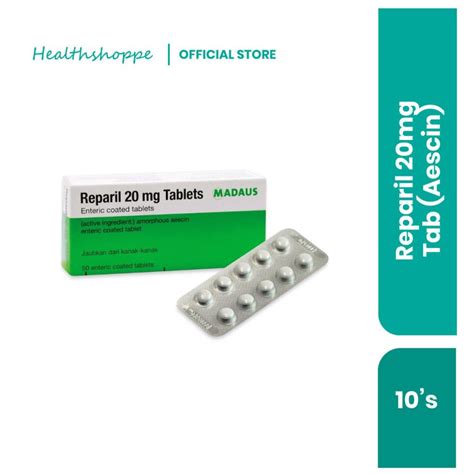 Reparil 20mg Tab Aescin 10s Kpj Healthshoppe