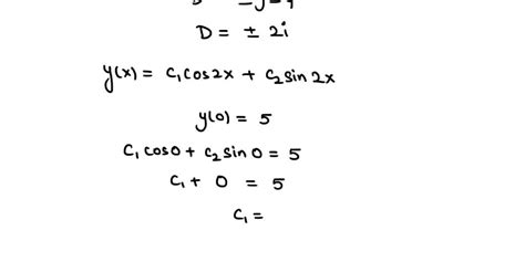 solved solve the given initial value problem y 4y 0 y o 5 y