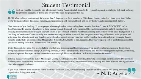 Mississippi Coding Academies On Linkedin Coding Academies Mca Mississippicodingacademies