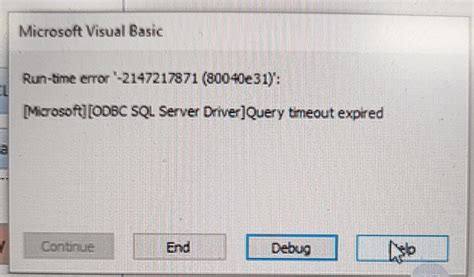 Dealing With Query Timeout Error Rsql