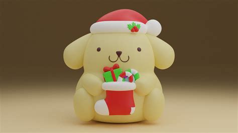 Stl File Sanrio Pompompurin Christmas 🎄 ・3d Printer Design To Download・cults