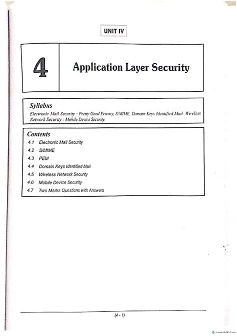 Network Security Ccs354 Unit 4 Application Layer Security Overview