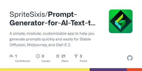 GitHub SpriteSixis Prompt Generator For AI Text To Image Models A Simple Modular