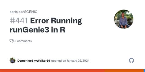 Error Running Rungenie3 In R · Issue 441 · Aertslabscenic · Github