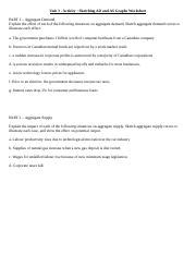 Unit 3 Activity 1 Sketching AD And AS Graphs Worksheet Doc Unit 3 Activity Sketching