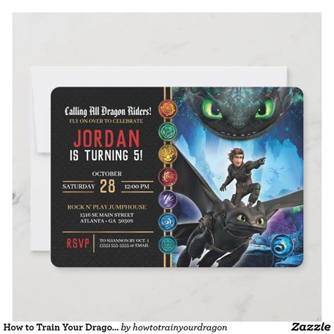 How To Train Your Dragon Birthday Invitation Dragon Birthday