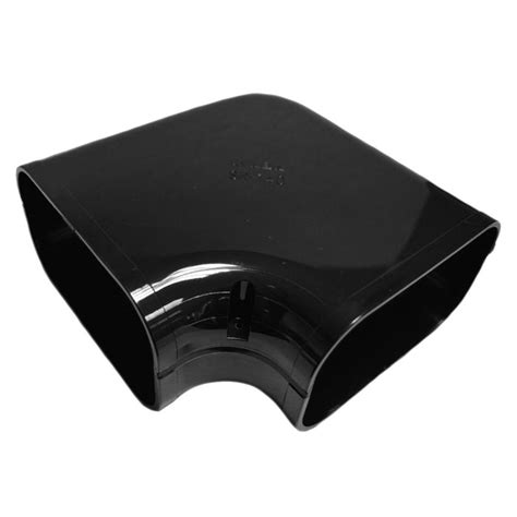75mm 90 Degree Flat Bend Slimduct Trunking Black