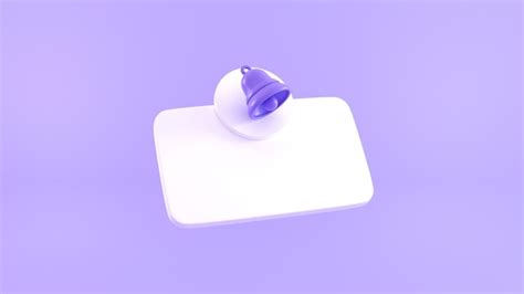 Premium Photo Speech Bubble With A Notification Bell 3d Rendering Illustration