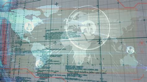 Animation Of Data Processing With World Map Stock Video Video Of