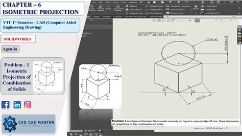 Problem 1 Isometric Projections Vtu 1st Semester Cad Chapter 6 Isometric Projections