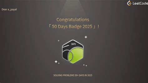 Leetcode Dsa 100daysofcode Continuouslearning Payal Abhale