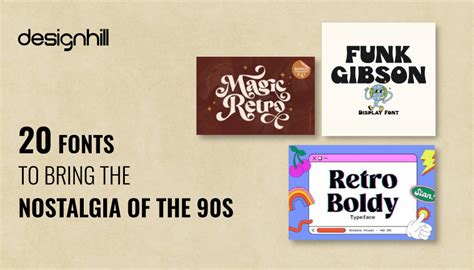 20 Fonts To Bring The Nostalgia Of The 90s Designhill 45 Off